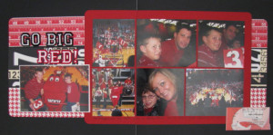 Go Big Red Layout – Scrappin Sports Stuff